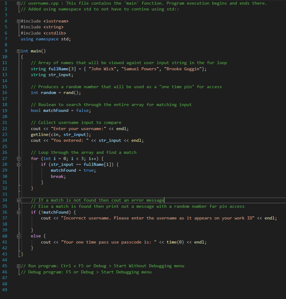 GitHub - spowers0409/username: Simple project to validate user input against a string and print ...