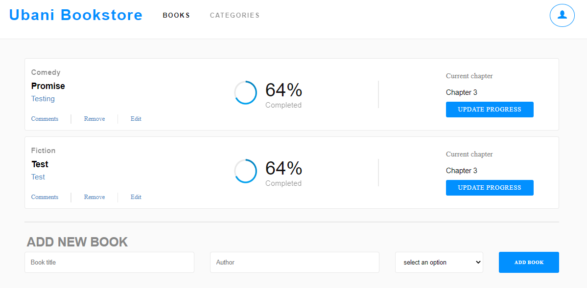 GitHub - Ukaypromise/bookstore: Bookstore is a React-based online application. Users can add ...