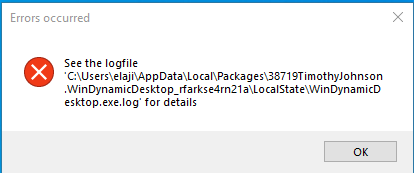 Error when opening WDD · Issue #276 · t1m0thyj/WinDynamicDesktop · GitHub