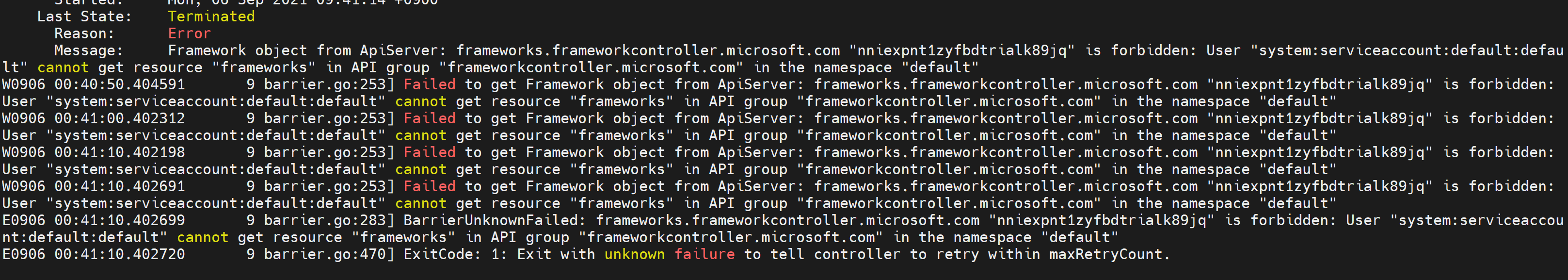 BarrierUnknownFailed. nni pod remains permanently in Init state · Issue #64 · microsoft ...