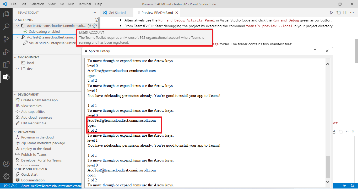 A11y_Teams Toolkit Extension_Account_Account treeView_ScreenReader: NVDA not announcing extra ...