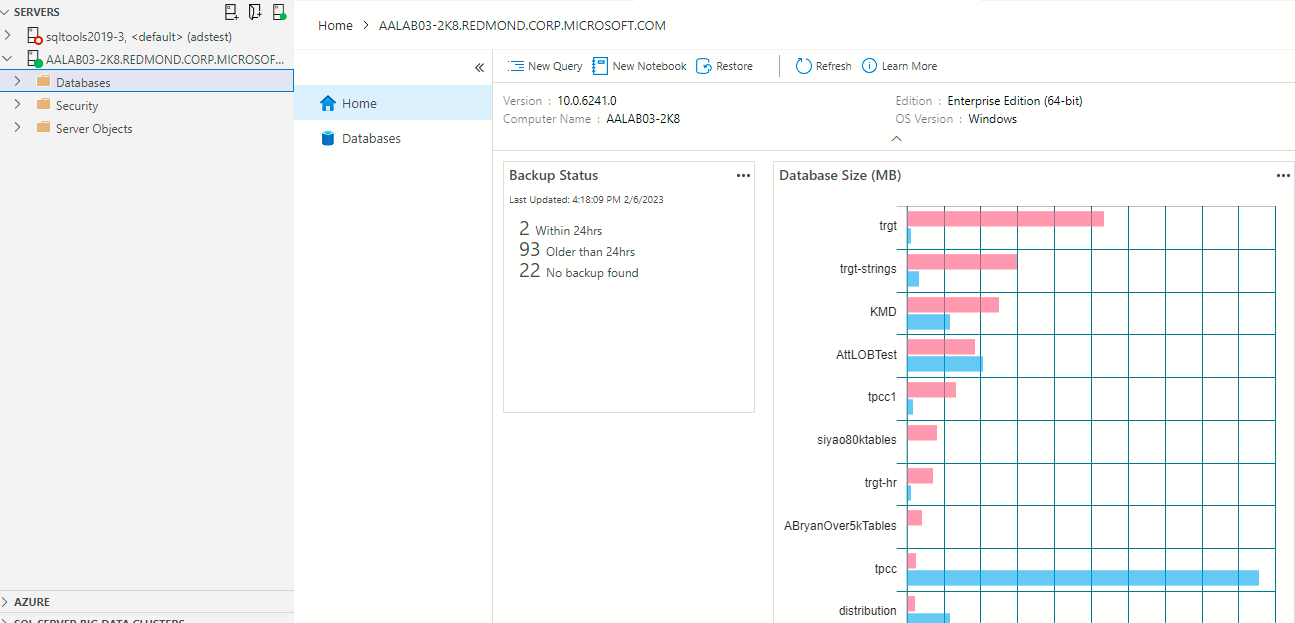 A11y_SQLAzureDataStudio_Server Dashboard_Server Dashboard_ScreenReader: Screenreader doesn't ...