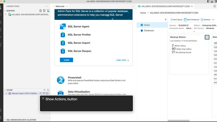 A11y_SQLAzureDataStudio_ServerDashboard_ ServerDashboard _Screenreader: Wrong focus order is ...