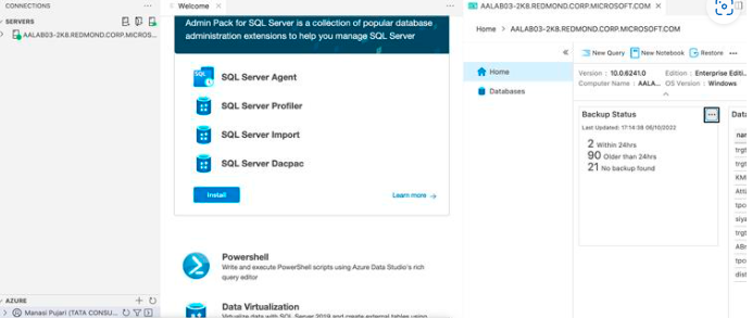 A11y_SQLAzureDataStudio_ServerDashboard_ServerDashboard_Screenreader: Voiceover announces as ...