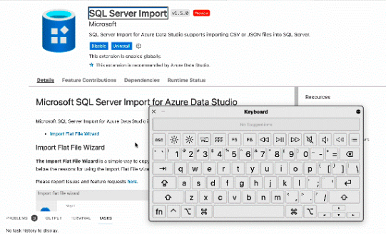 A11y_SQLAzureDataStudioMAC_Extensions - install_ScreenReader: When using Voice-over Ctrl+ ...