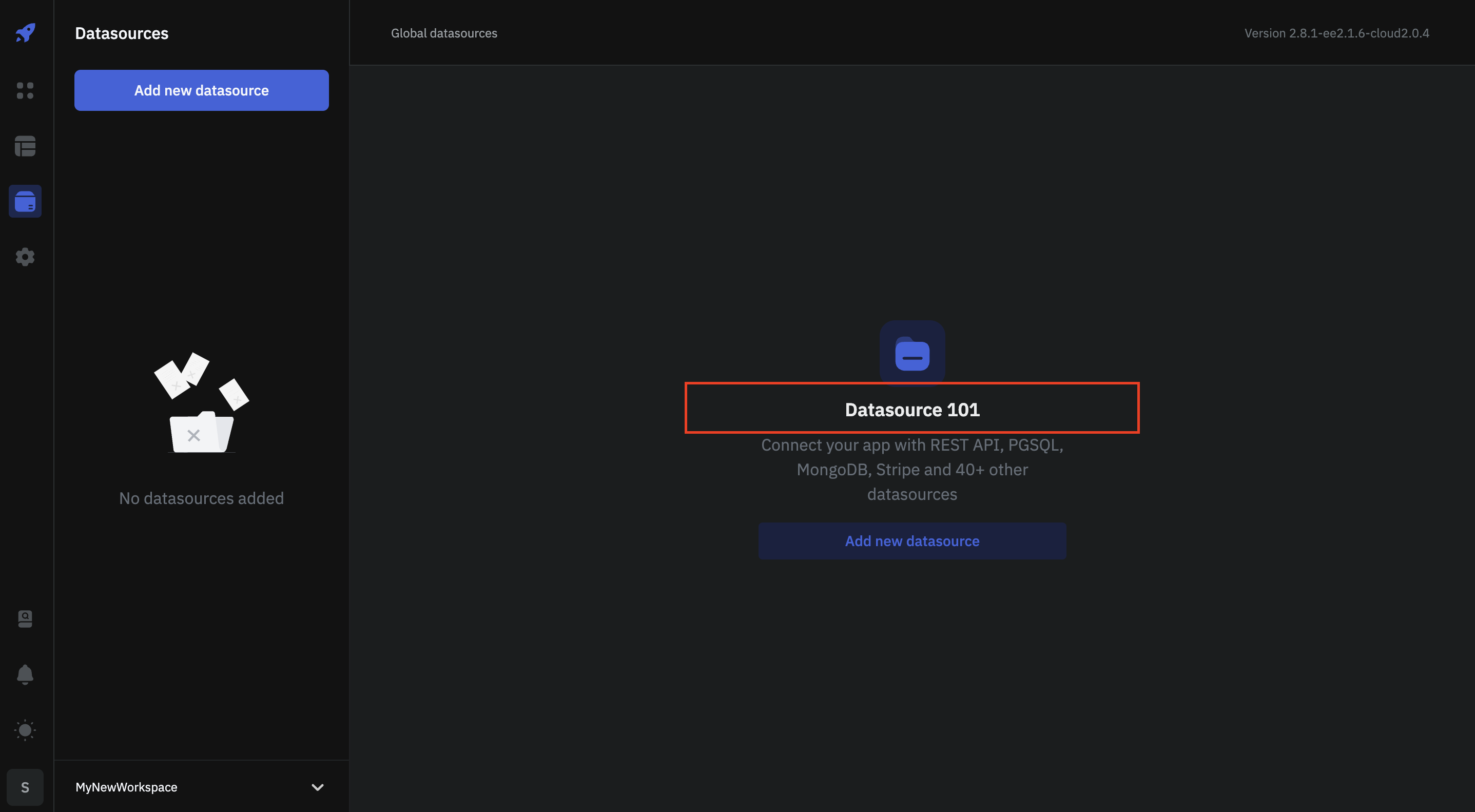Refactor: Updation of the text Datasource 101 on the Datasource Page · Issue #7028 · ToolJet ...