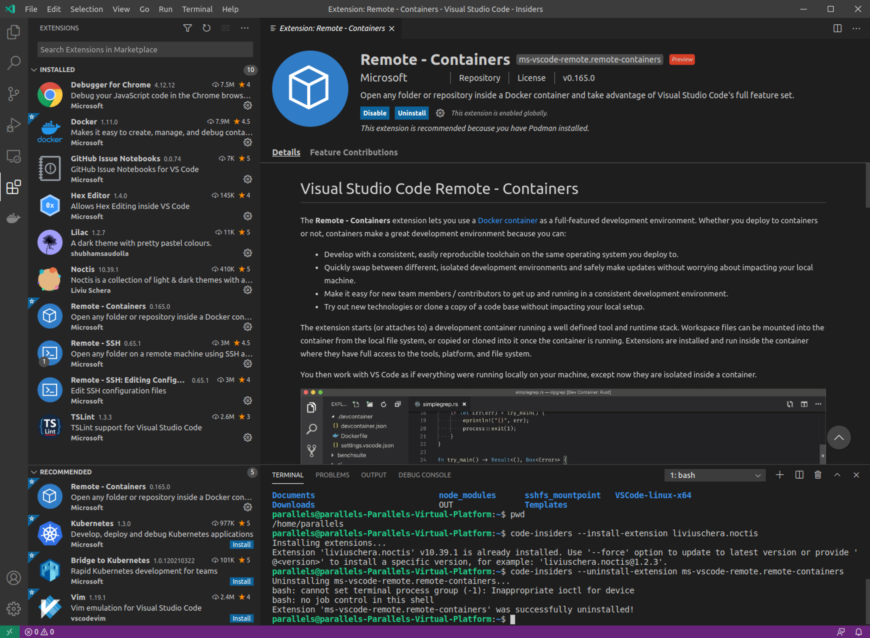 Uninstalling extension that needs reload via cli doesn't notify · Issue #119662 · microsoft ...