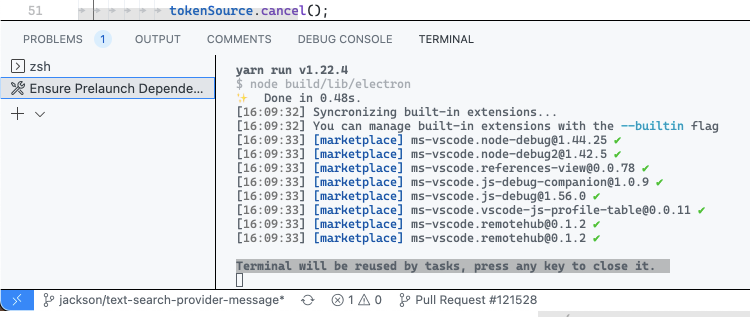Task Terminals Ie Ensure Prelaunch Dependencies Now Always
