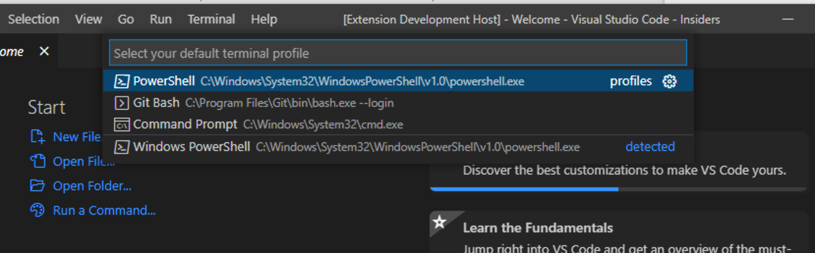 Cannot set contributed profile as default · Issue #127573 · microsoft ...
