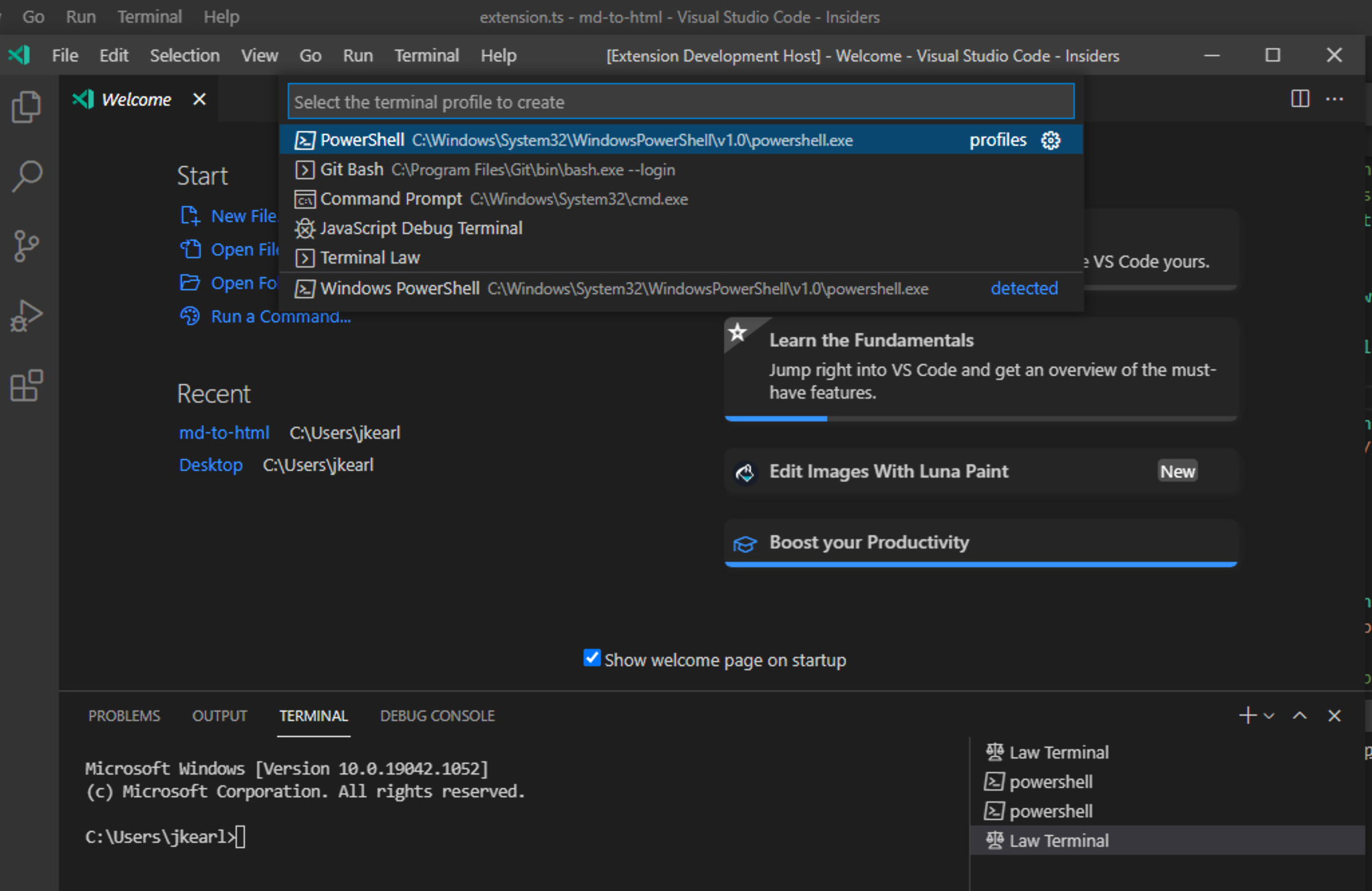 contributes=>terminal=>profiles=>icon vs TerminalOptions.iconPath ...