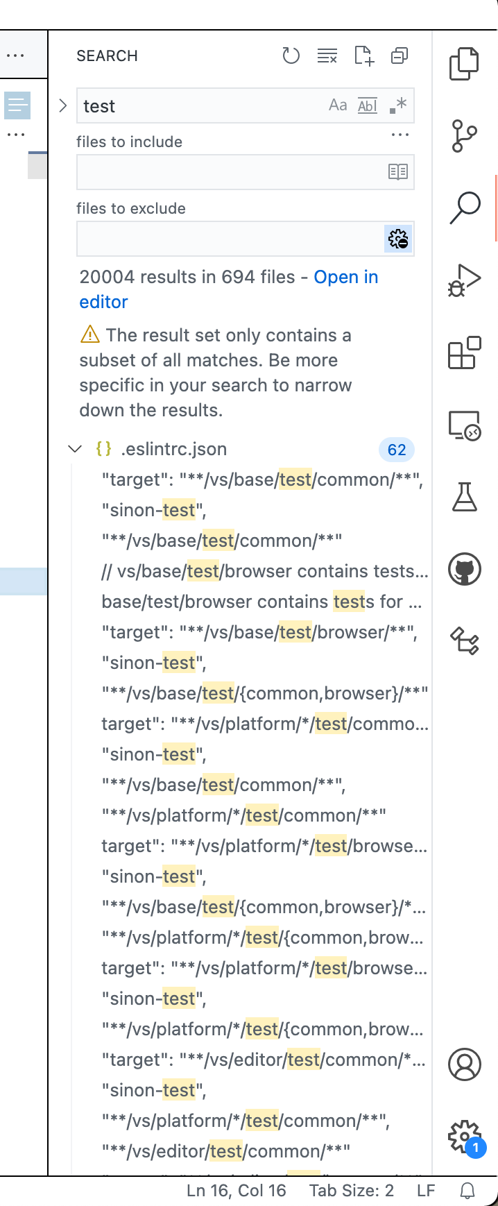 Search Editor Does Not Reuse Prior Search Configuration · Issue #126712 ...