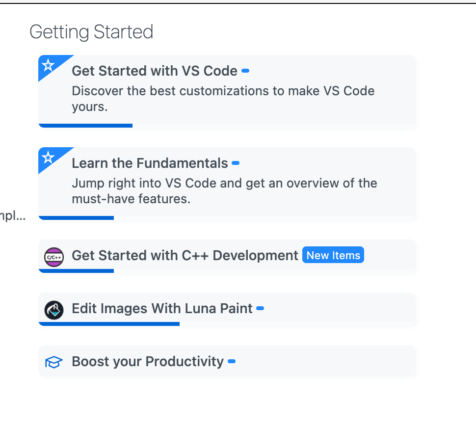 [Getting Started] Entries with no 'New` badge look odd · Issue #127780 ...