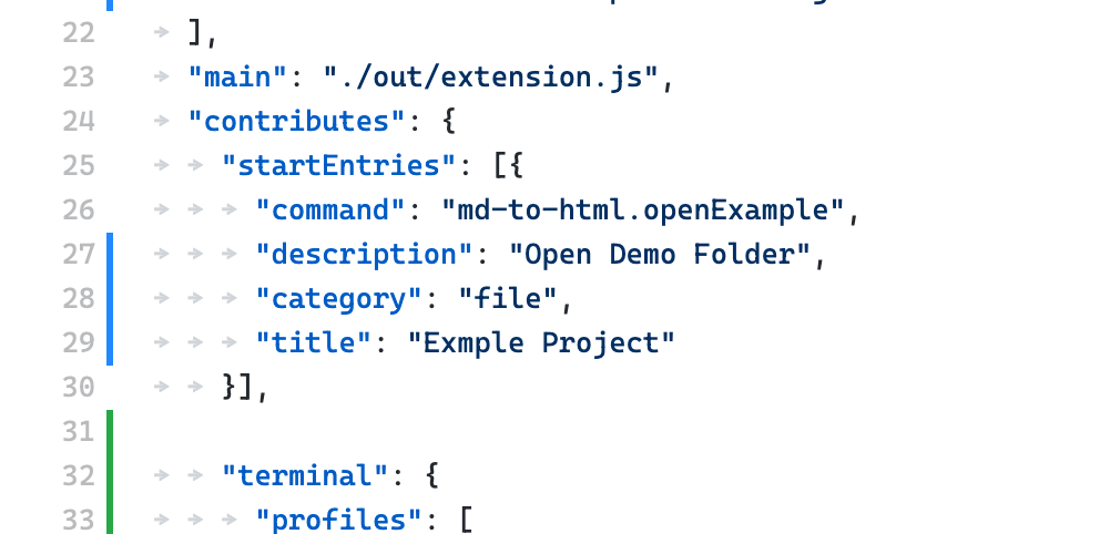 Finalize `startEntries` contribution point · Issue #128136 · microsoft/vscode · GitHub