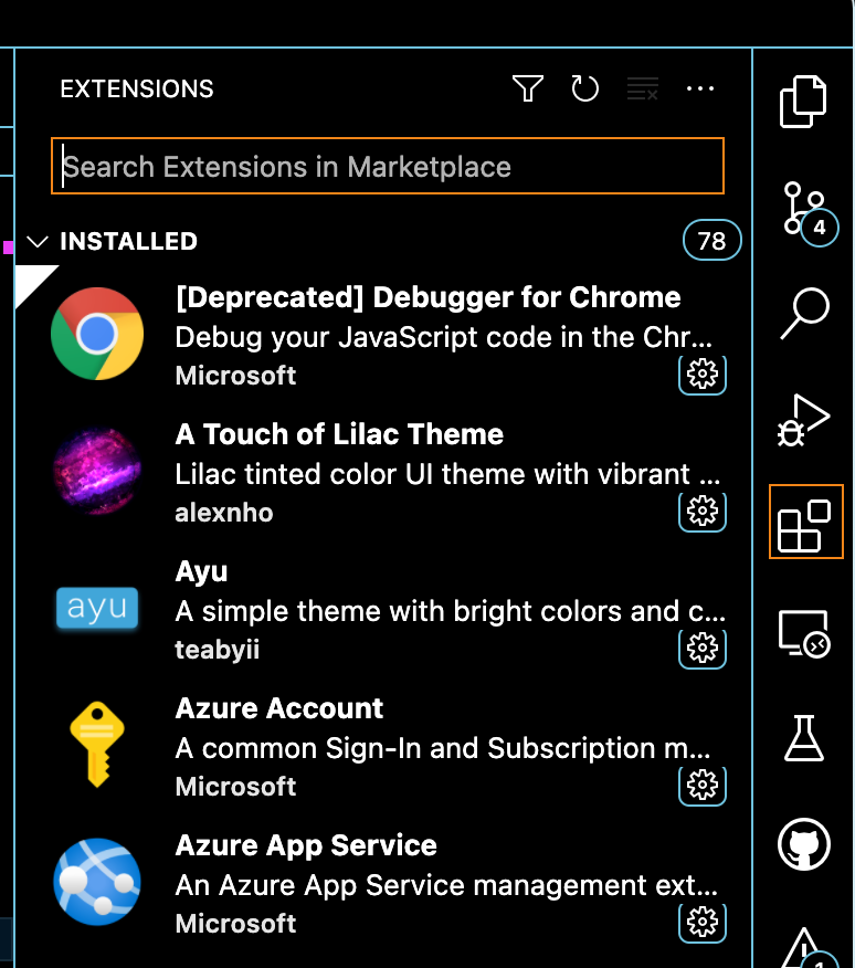 Extension list item's gear icon border clipped in High Contrast theme ...