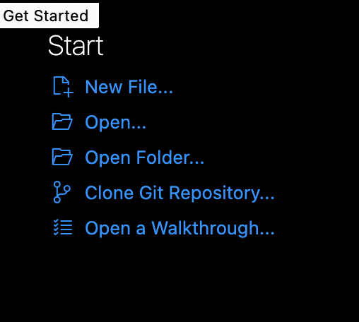 Open... and Open Folder... appearing on Mac getting started · Issue ...