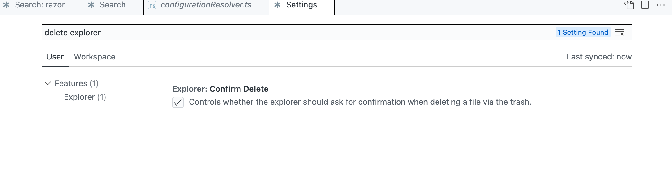 Could you please ask for confirmation when we delete a file in the ...