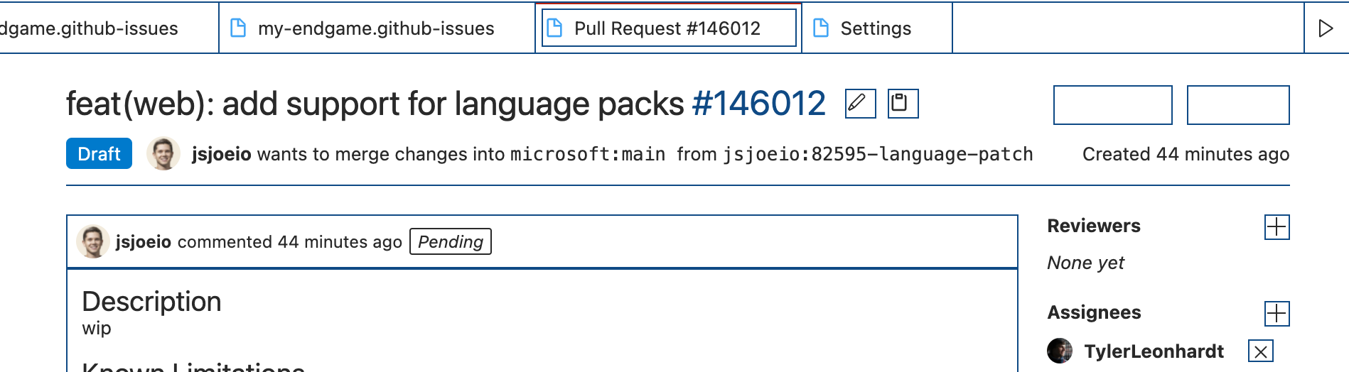 HC Light: GHPR description view buttons blank · Issue #146015 · microsoft/vscode · GitHub