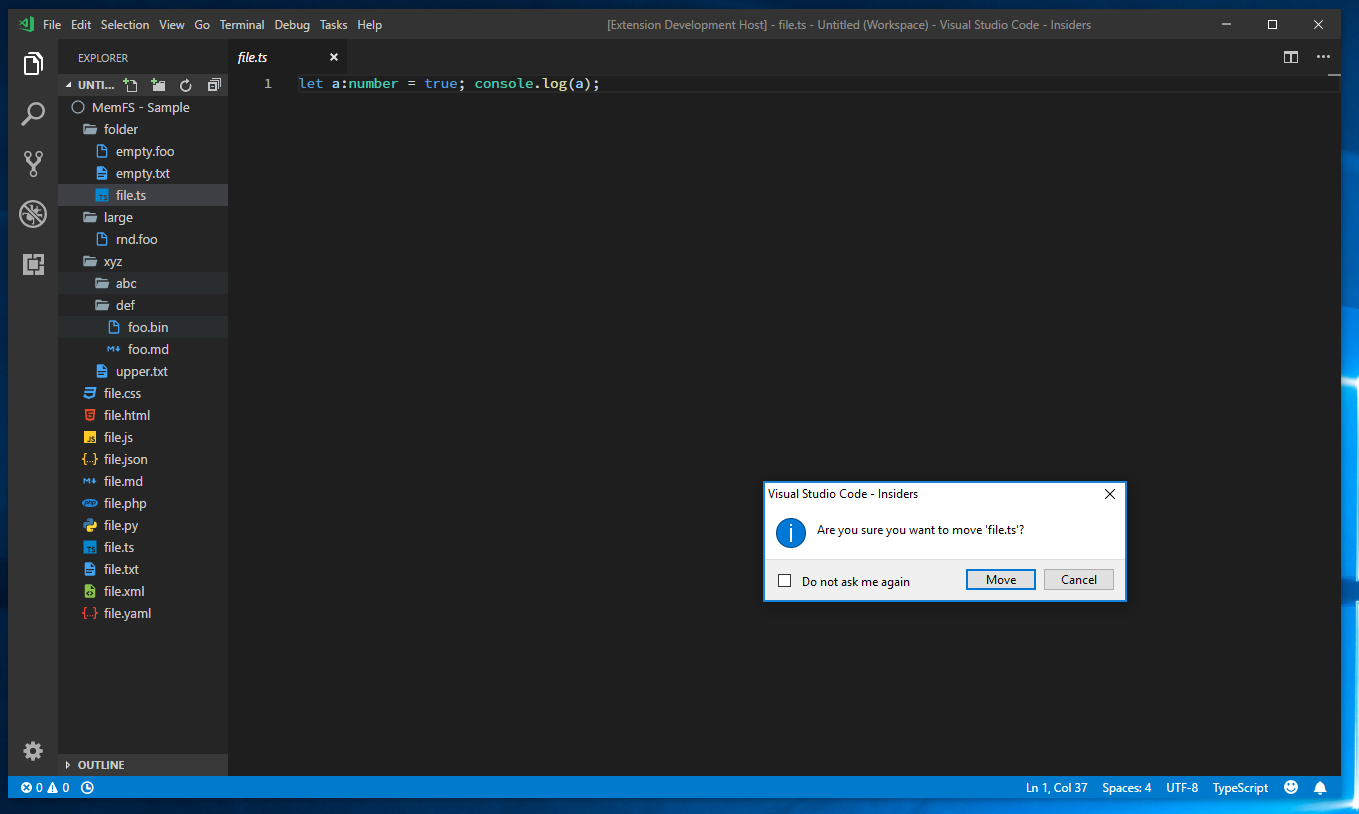 Readonly filesystems should not show move file confirmation · Issue #53072 · microsoft/vscode ...