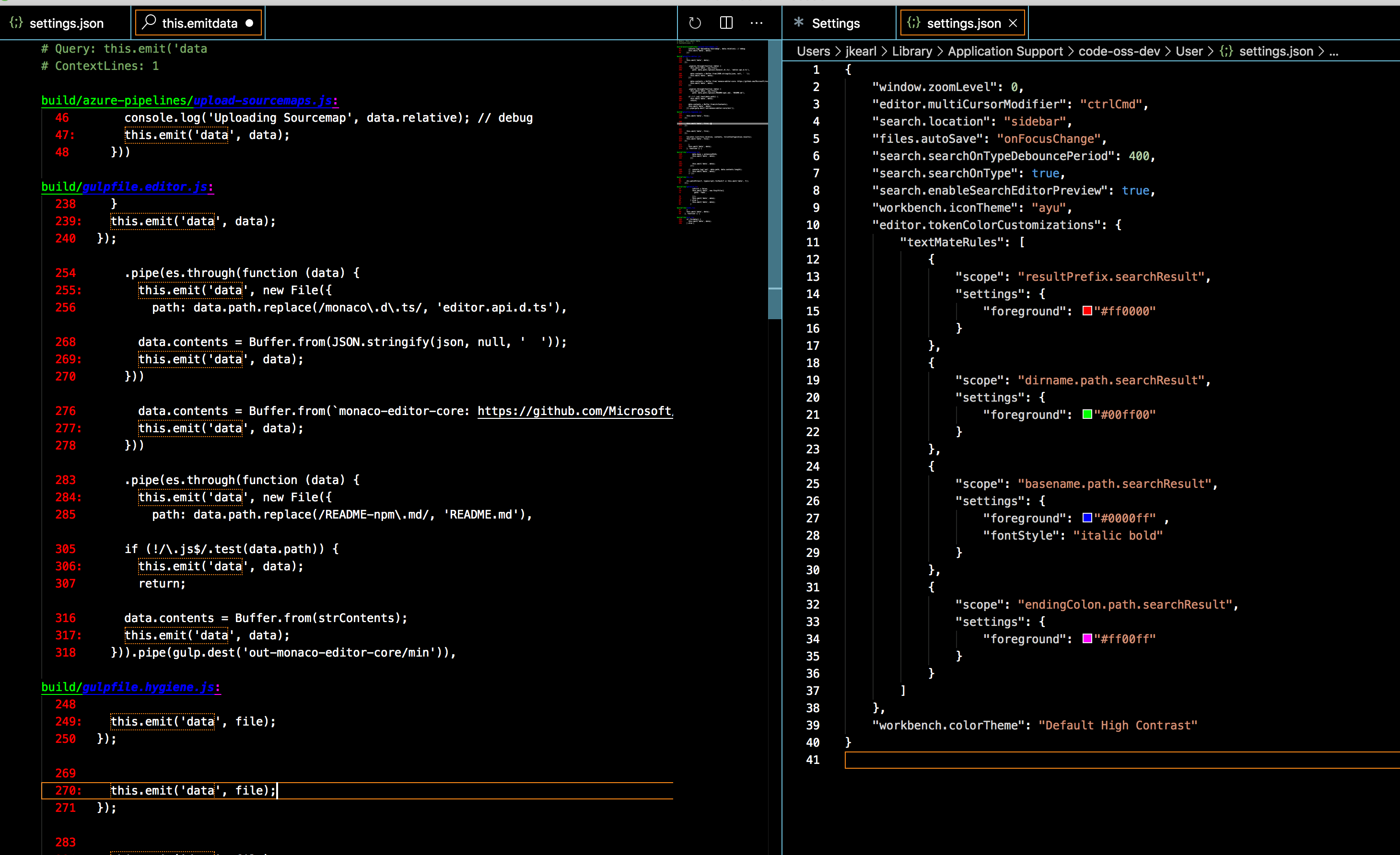 Search Editor Preview: Add more fine-grained TM Scopes · Issue #86317 ...