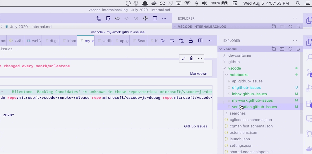 Notebook editor actions dont appear until explorer double click · Issue ...