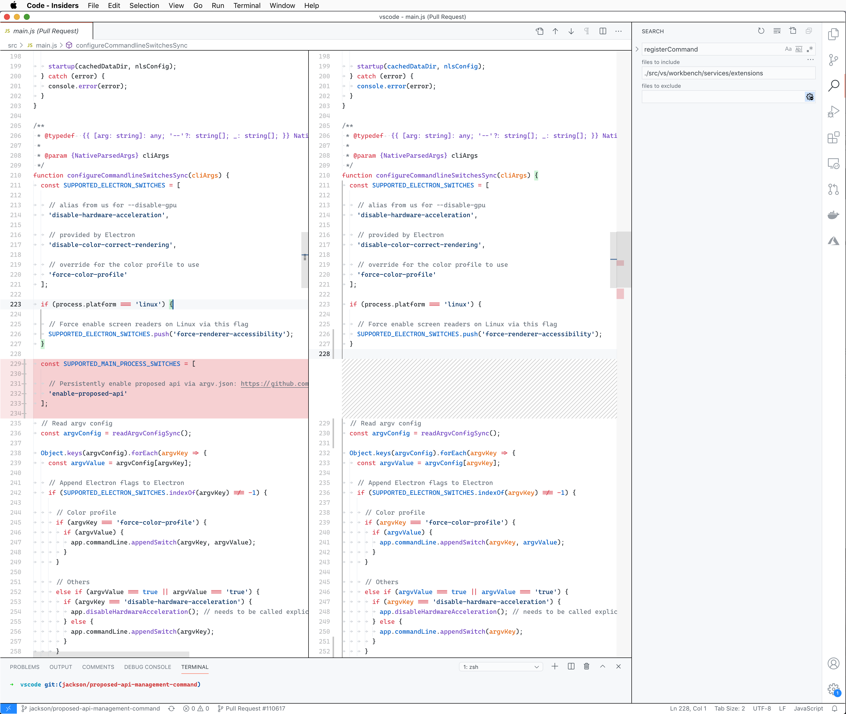 Diff from PR's file gets erroneously opened when working on the PR's branch · Issue #2295 ...