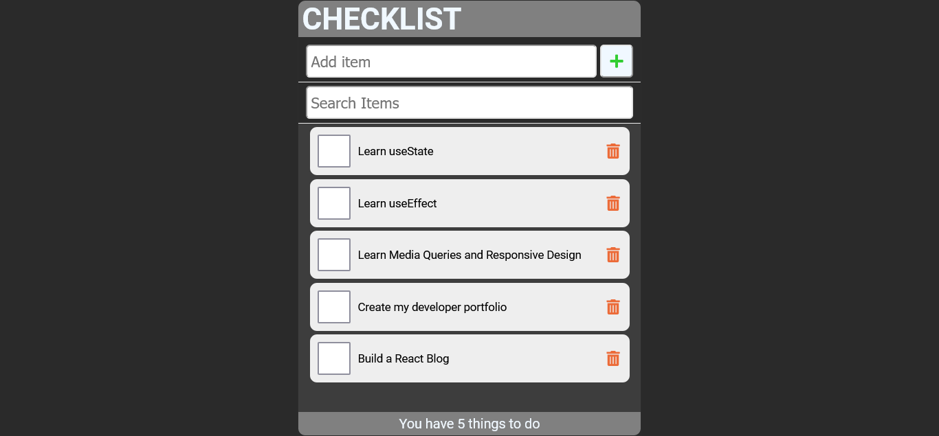 GitHub - 2Kelvin/checklist: React JS checklist web application