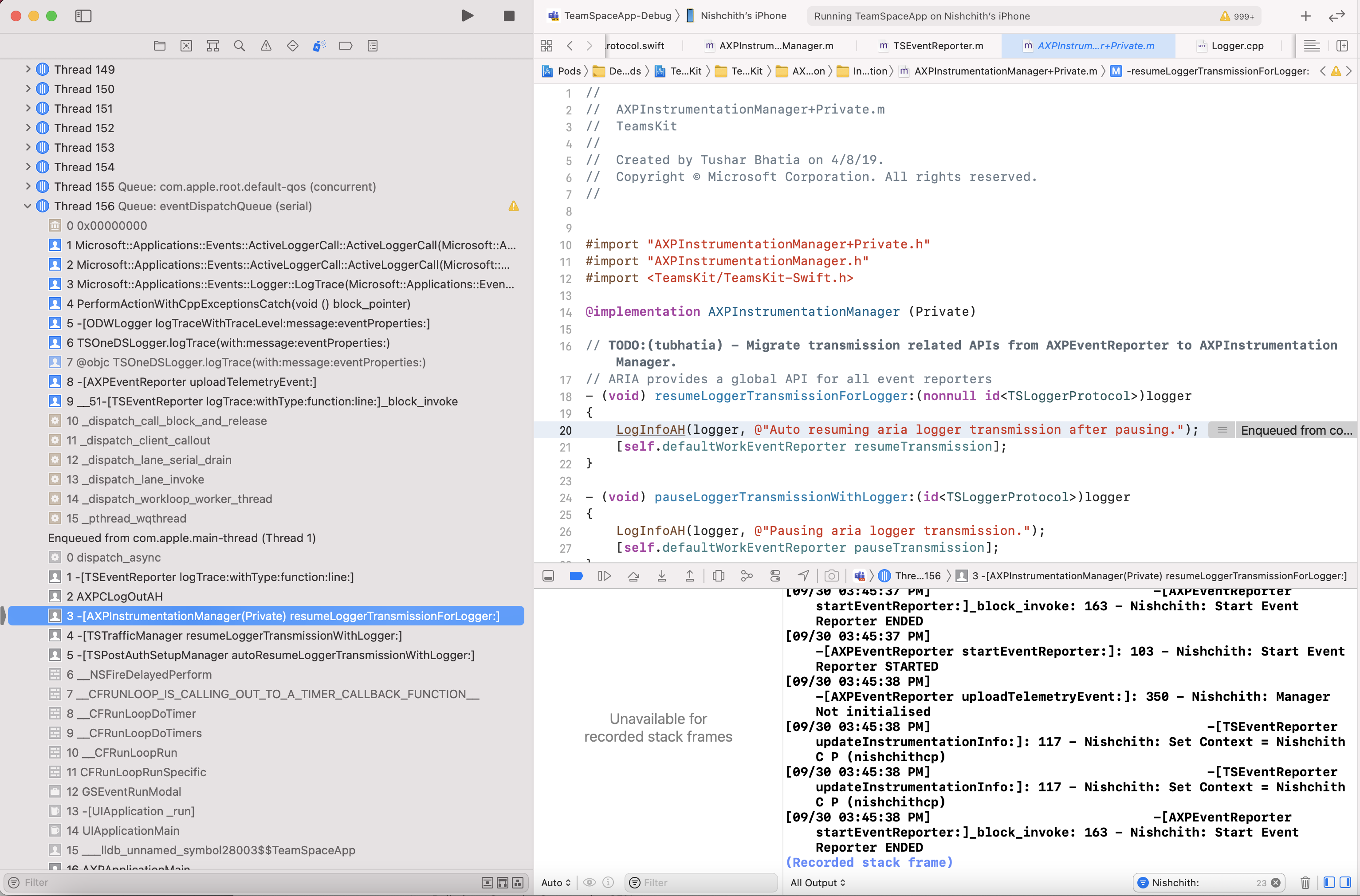 iOS app crashes after PauseActivity and WaitPause changes · Issue #936 · microsoft/cpp_client ...