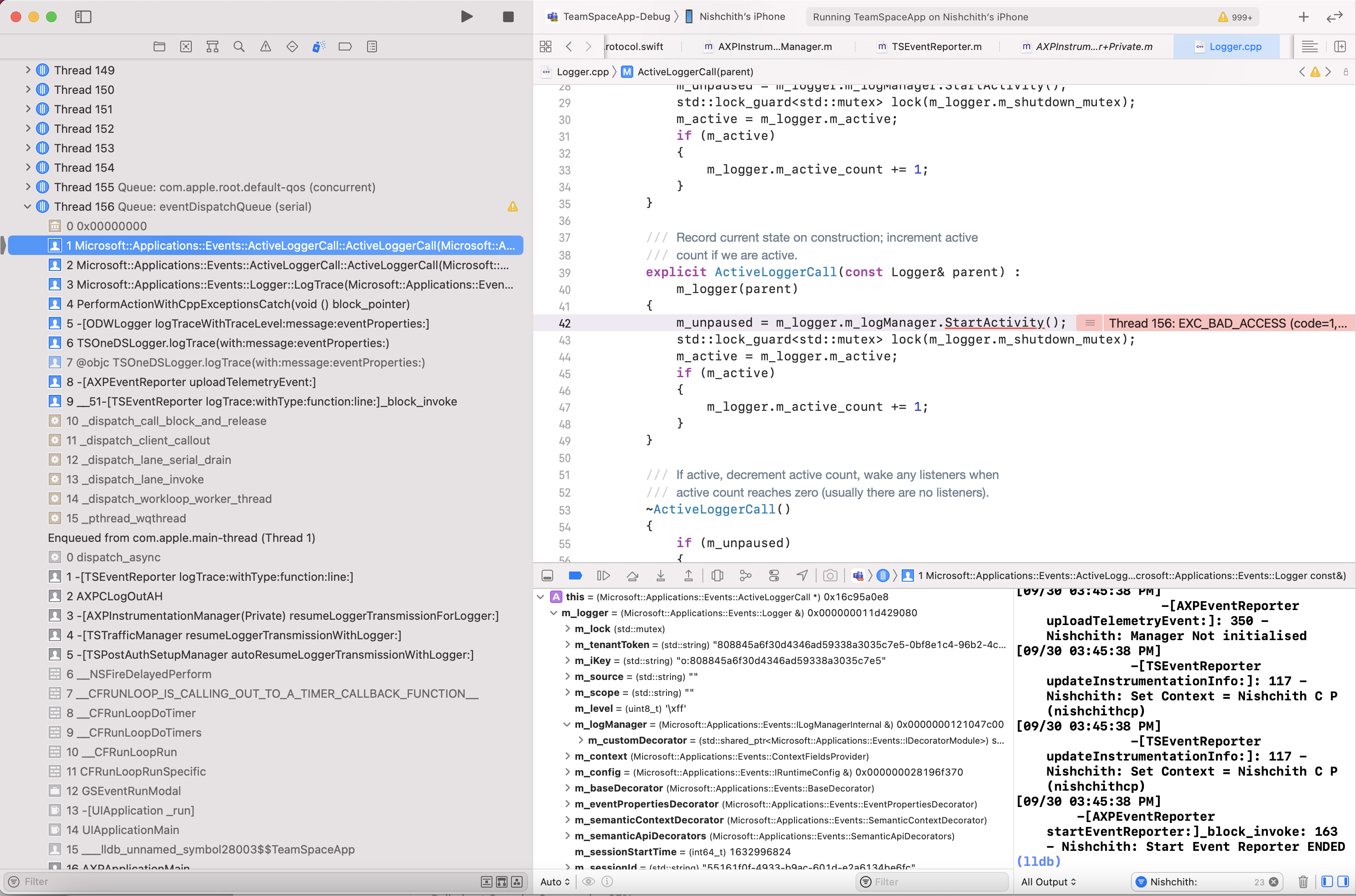 iOS app crashes after PauseActivity and WaitPause changes · Issue #936 · microsoft/cpp_client ...