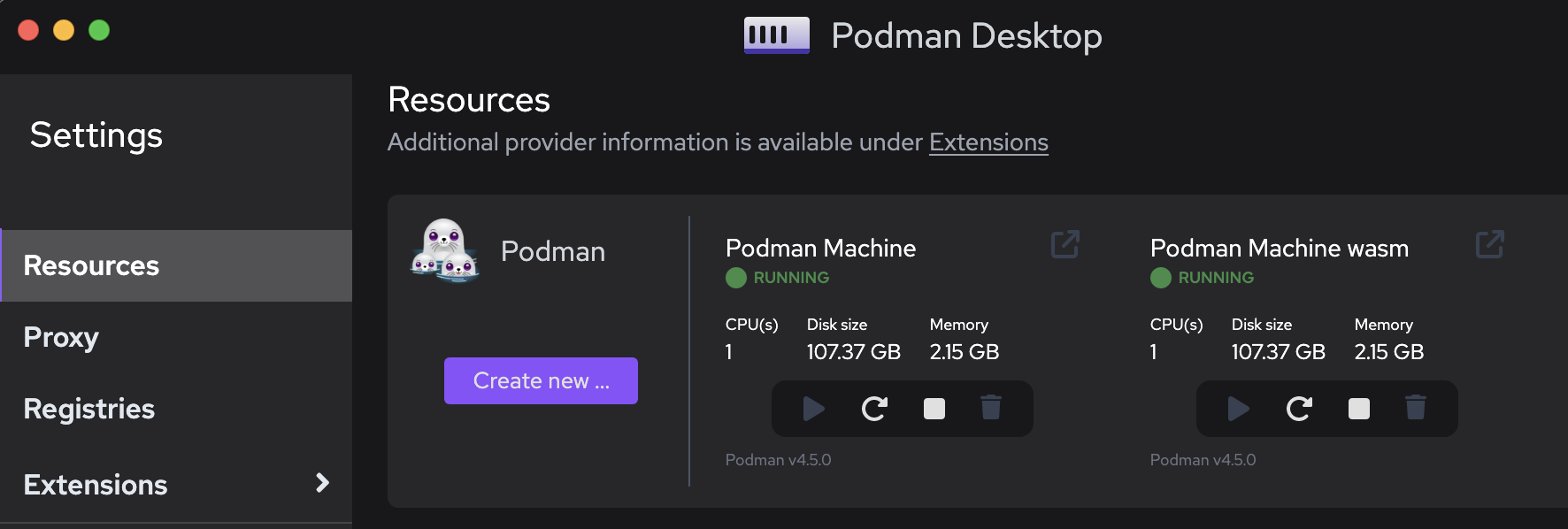 Items appear duplicated in the UI when more than one podman machine ...