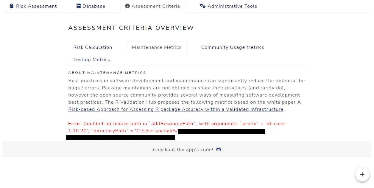 Fix display of Assessment Criteria tables · Issue #284 · pharmaR ...