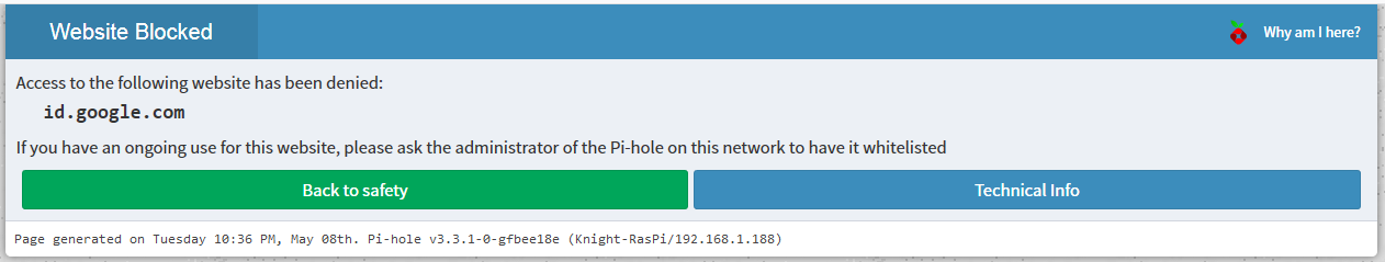 Block page failure - queryads.php: Connection timeout · Issue #2172 · pi-hole/pi-hole · GitHub