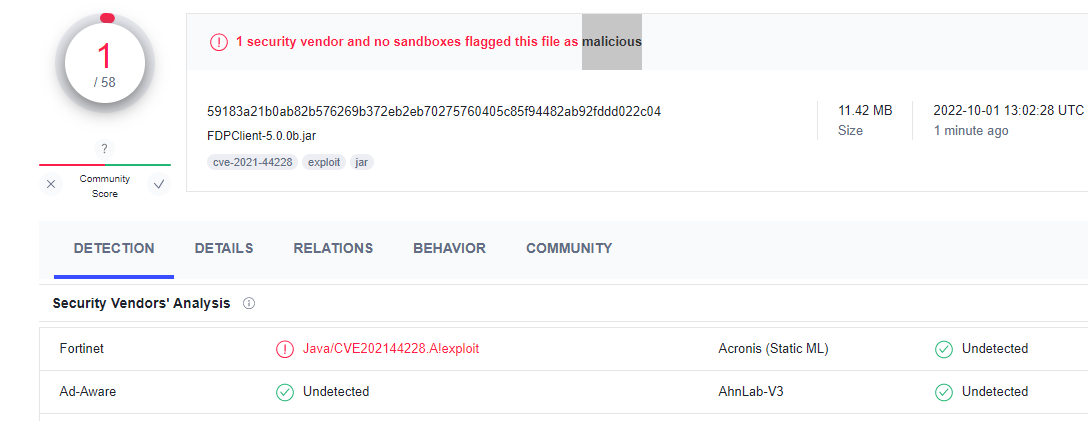 Why does it shows this file as malicious "Java/CVE202144228.A!exploit" · Issue #525 · SkidderMC ...