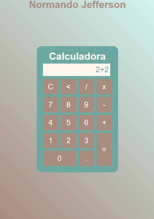 Github Normandojefferson Calculadora 01 Calculadora Feita Com Html Css E Javascript