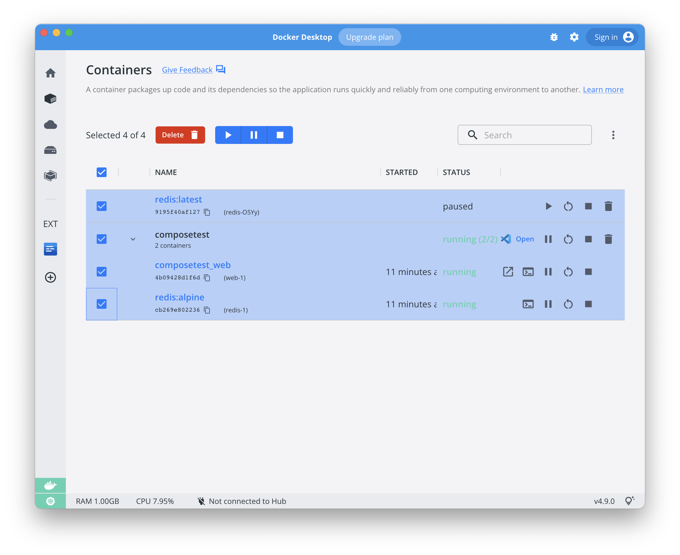 [Docker Dashboard] Bulk container actions · Issue #372 · docker/roadmap · GitHub