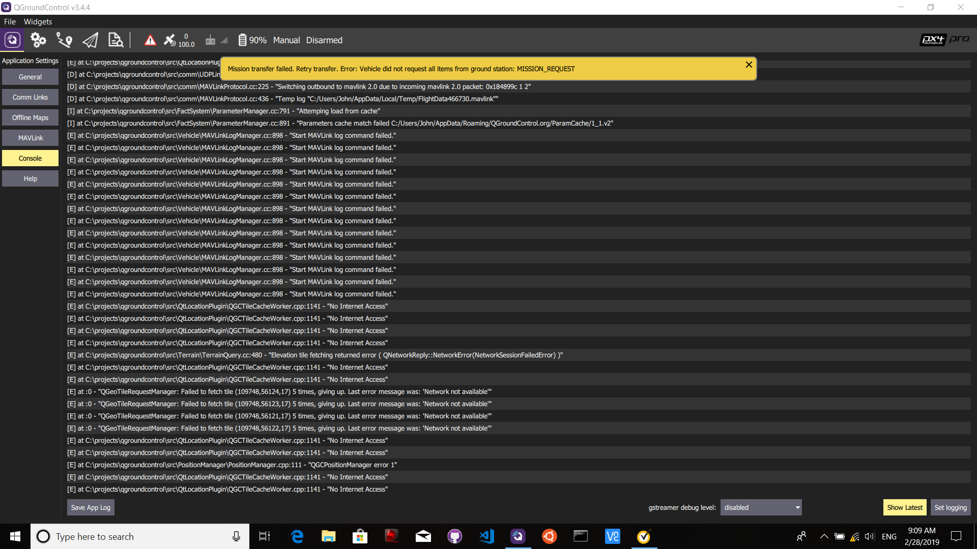 Mission transfer failed · Issue #7254 · mavlink/qgroundcontrol · GitHub