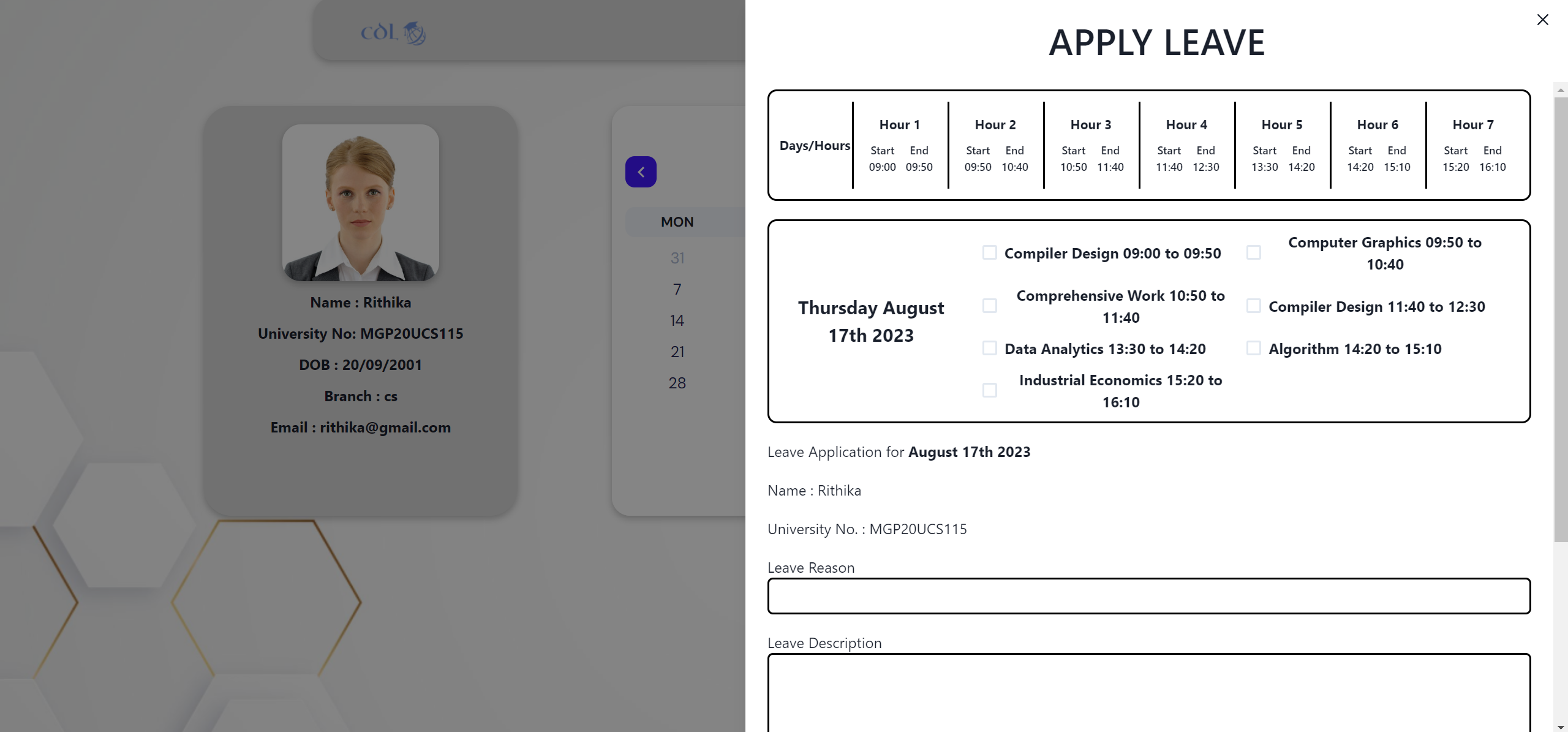GitHub - Joel-K-James/College-Leave-Management: College Leave Management(CDL) - For Colleges