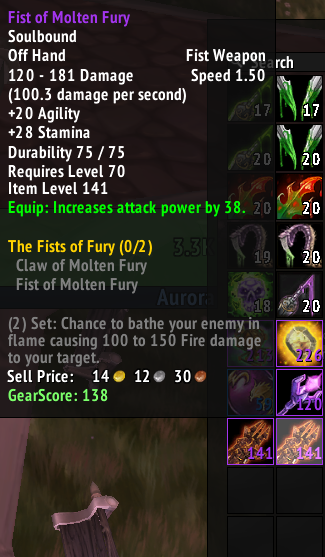 Transmogging Fist of Molten Fury not working as it should · Issue #620 · gamefreedomgit ...