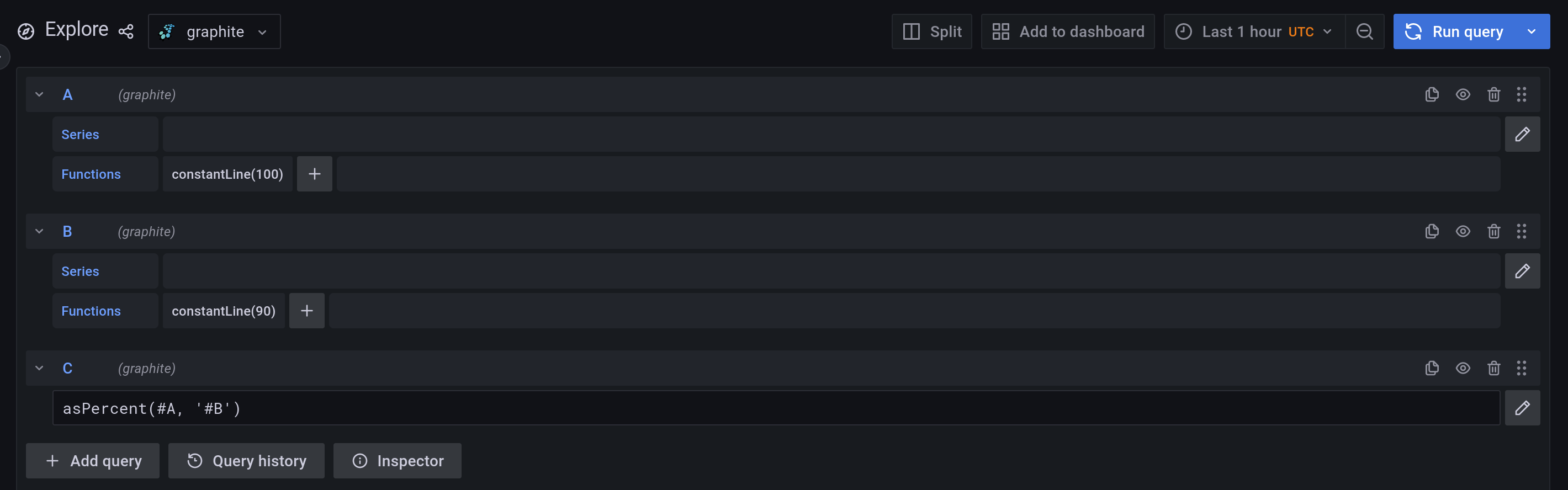 Graphite function asPercent parameter converted to string · Issue #54924 · grafana/grafana · GitHub