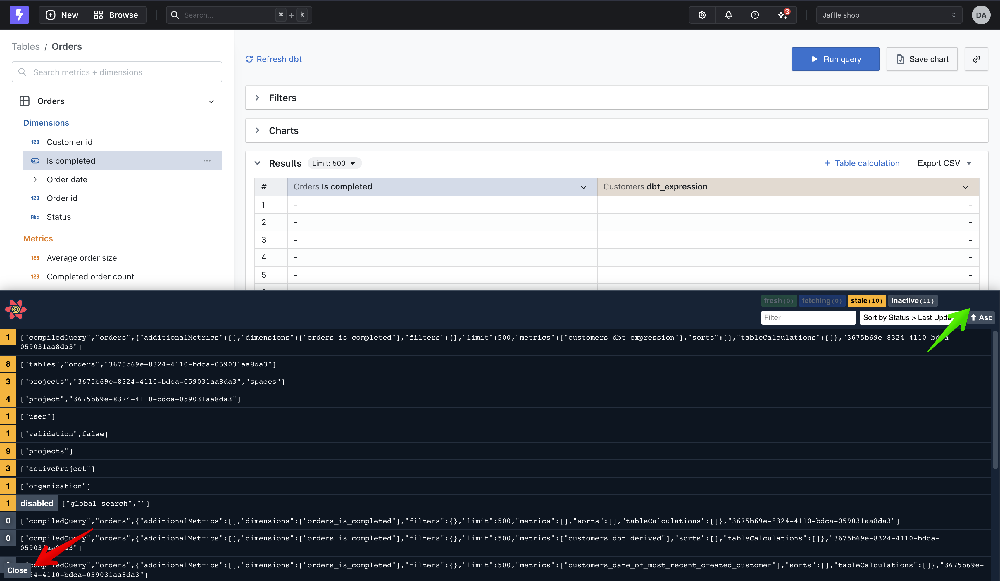 Change position of the close button. · Issue #5705 · lightdash/lightdash · GitHub