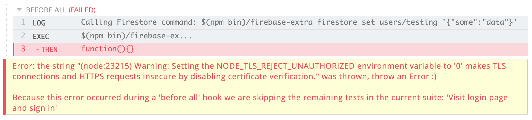 NODE_TLS_REJECT_UNAUTHORIZED · Issue #13 · prescottprue/cypress-firebase · GitHub
