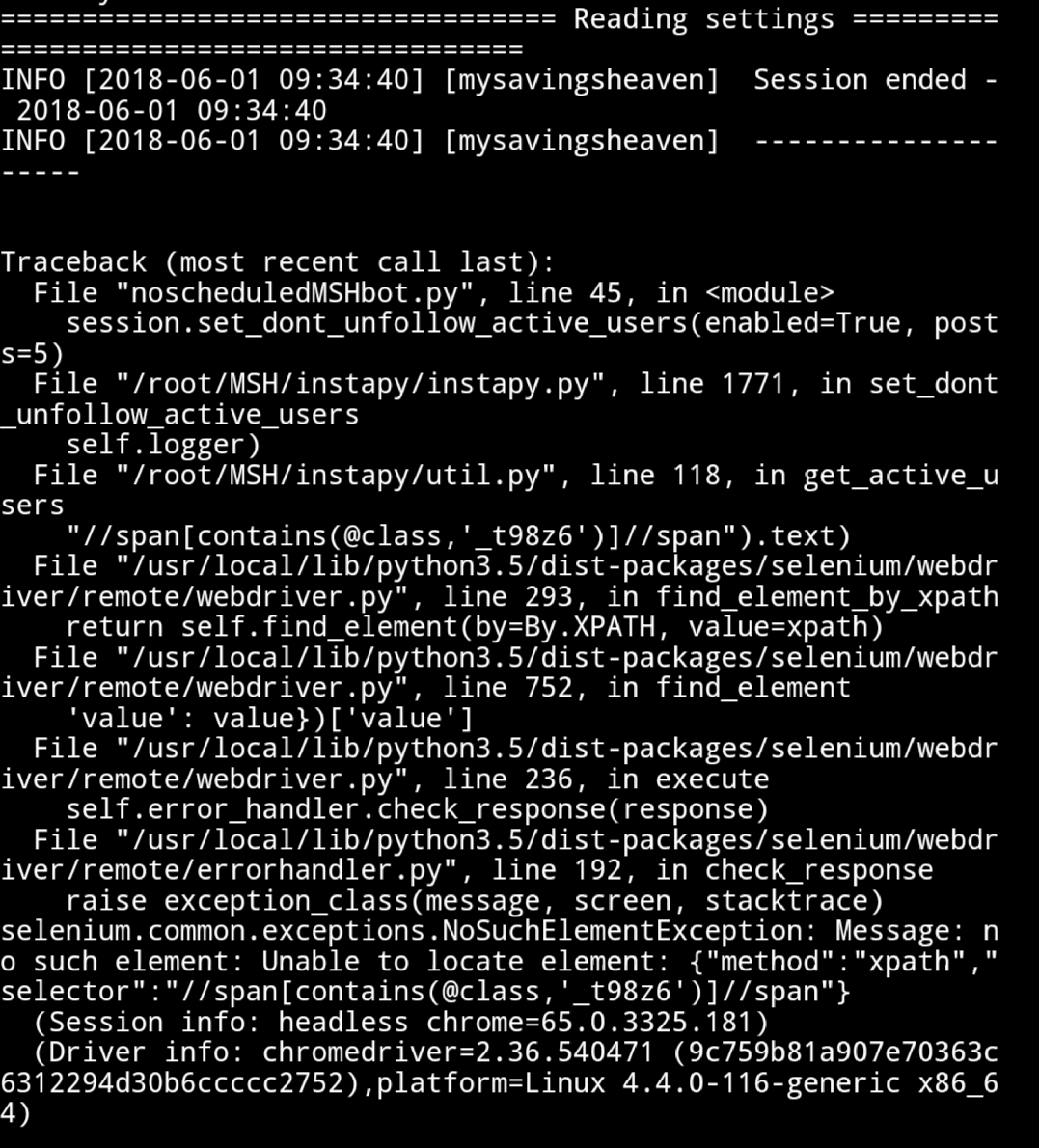 Sudden death · Issue #2143 · InstaPy/InstaPy · GitHub
