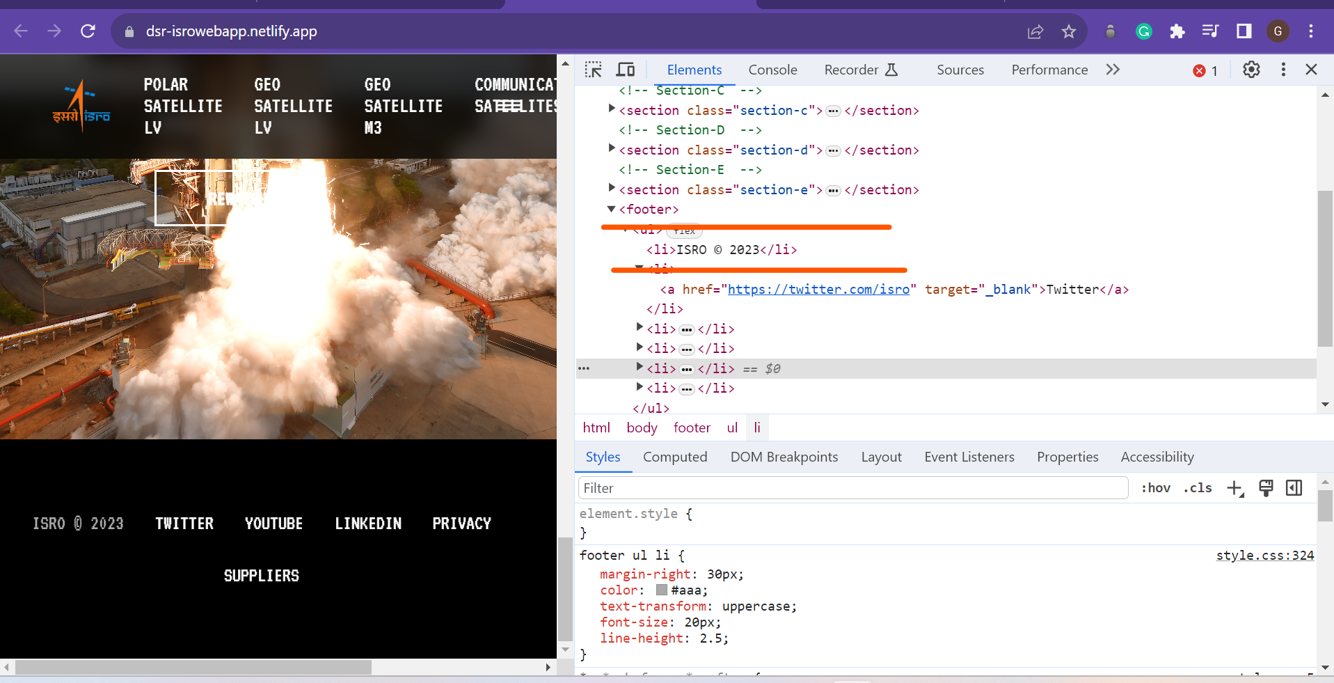BUG: In the footer section, the copyright year should be dynamically generated instead of being ...