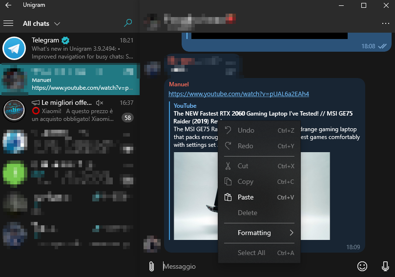 Pop-up menus are often in English even if you change language · Issue #1147 · UnigramDev/Unigram ...