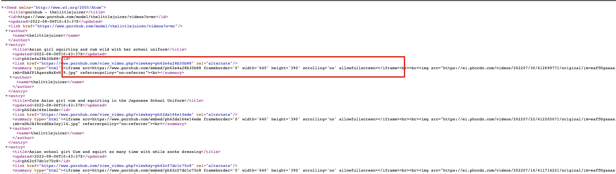 需要对pornhub的feed组添加参数 · Issue 10411 · Diygodrsshub · Github
