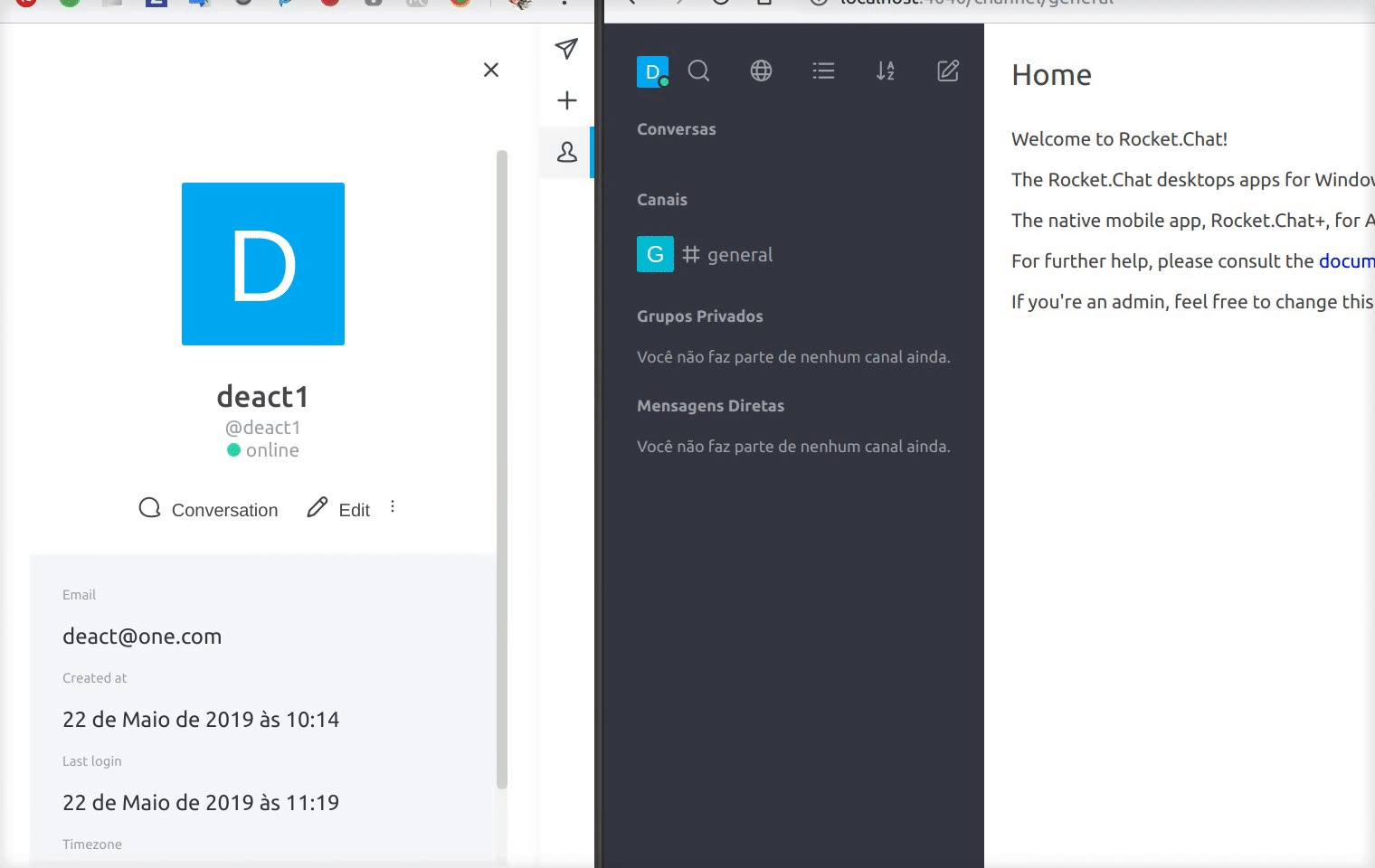 Deactivating A User Will Keep The Account Status Online · Issue 14577 · Rocketchatrocketchat