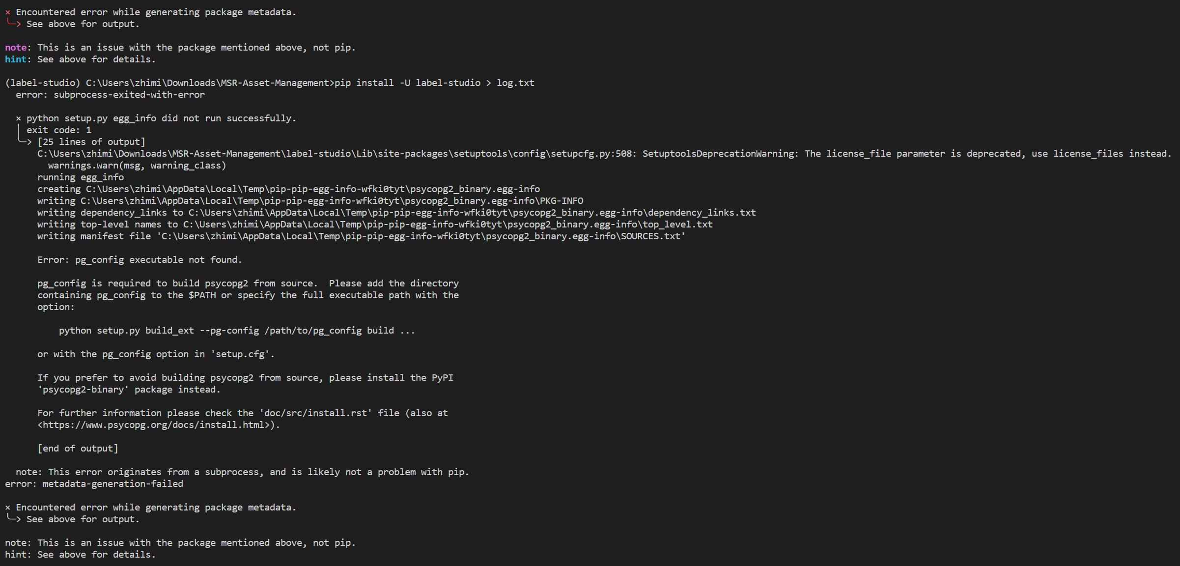 Cannot install label-studio under Python 3.11 · Issue #3392 · HumanSignal/label-studio · GitHub