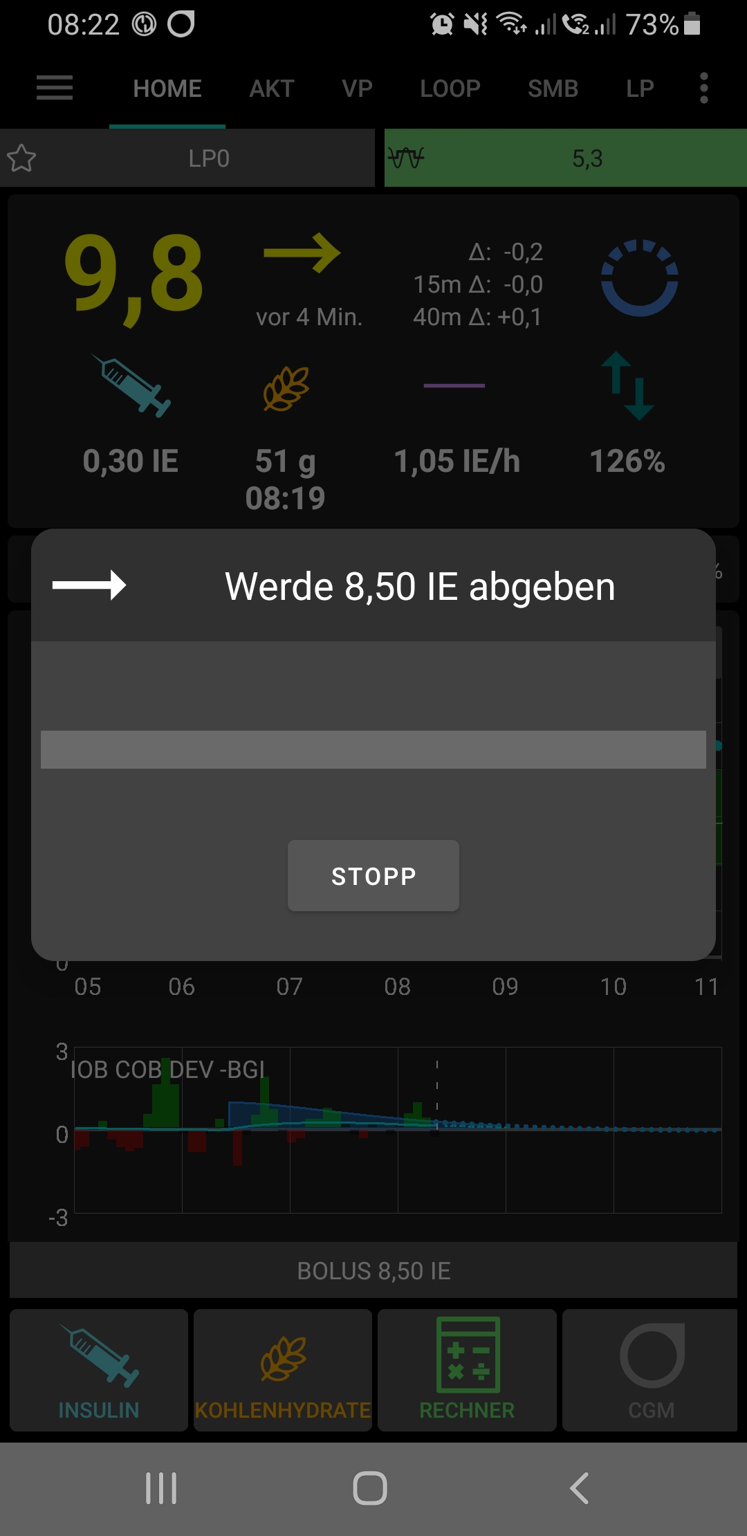 [3.1.0] [master or dev] [minor] No Progress bar fillment on add insulin in virtual pump · Issue ...