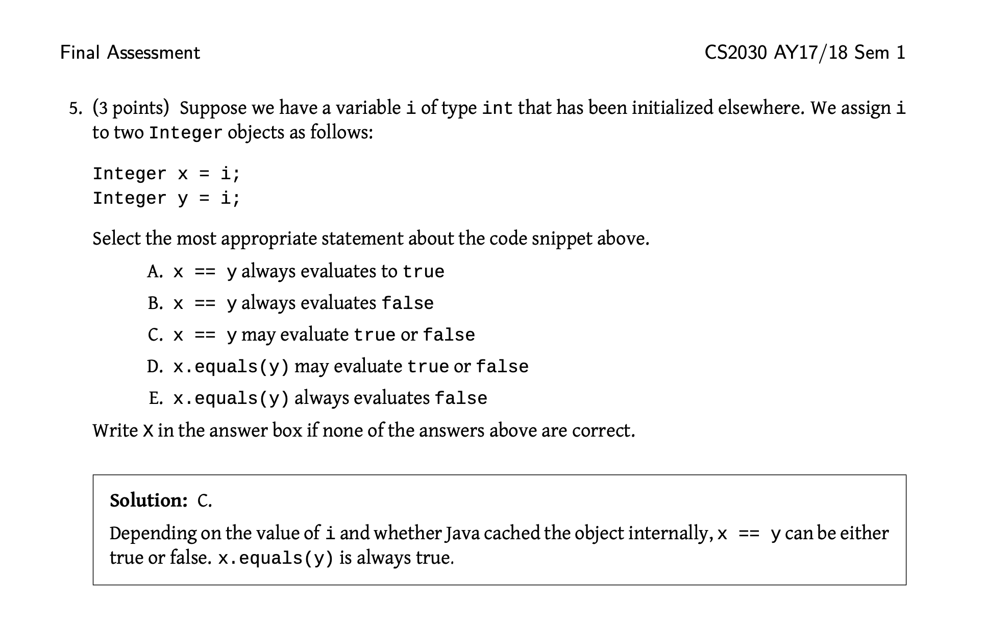 Qn5 1718s1 Why Is A Not The Answer · Issue 597 · Nus Cs20302122 S2 · Github 