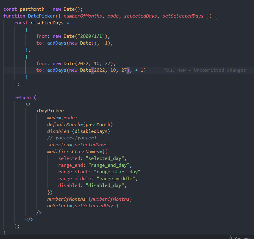 Disabling Days Disables Wrong Date · Issue 1589 · Gpbl React Day Picker · Github