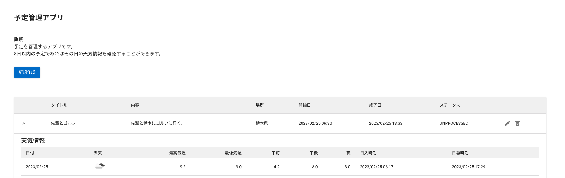 GitHub - kenshow-tanaka/plan-manage-app: 予定管理とその日の状況（天気など）を収集してくれるアプリ